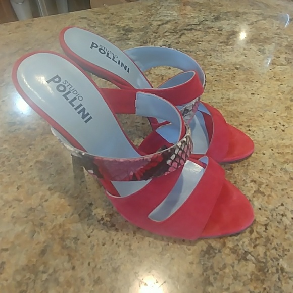 Studio Pollini | Shoes | Studio Pollini 37 2 75 Red High Heel Shoes ...